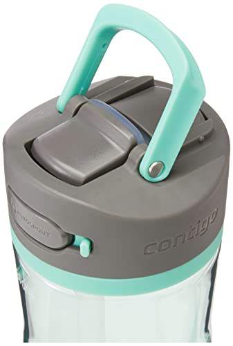 Contigo Ashland 2.0 Leak-Proof Water Bottle with Lid Lock and Angled Straw, Dishwasher Safe Water Bottle with Interchangeable Lid, 24oz 2-Pack, Blue Corn/Coriander