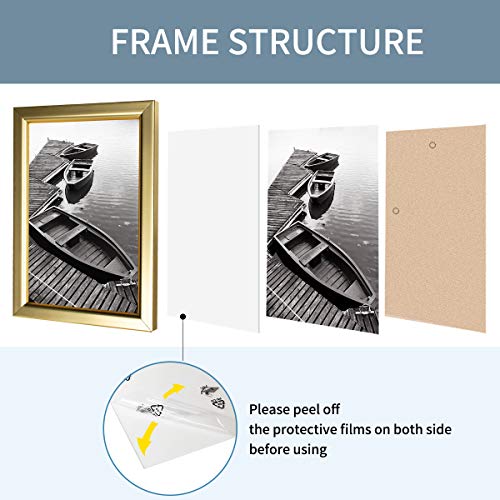 Giverny 8x10 Picture Frames, Gold Photo Frames for Wall or Tabletop Display, Simple Design Glossy Finish Frame Perfect for Home Decoration, Office, Hotel and Various Ceremonies Praties