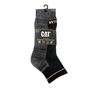 Cat mens Half Cushioned Quarter Sock, Multi Color (3 Pack), Large US