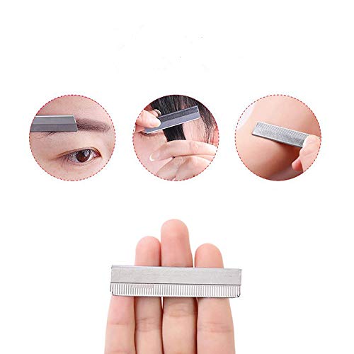 sansheng Razor Blades 100pcs Safety Razor Blade,Single Edge Razor Blade，Straight Edge Barber Razor,Eyebrow Razor for Men and Women