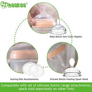 haakaa Gen.3 Manual Breast Pump Upgraded Multifuctional Silicone Breast Pump for Breastfeeding Moms to Collect Breast Milk Reusable(8oz/250ml, Peach)