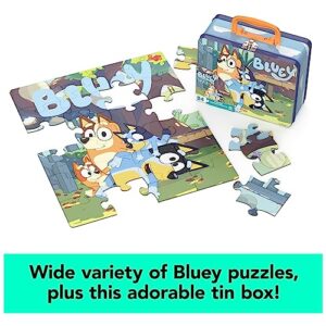 Bluey 11 Puzzle Bundle Set, 8- and 24-Piece Wood, Fuzzy, & Die-Cut Jigsaw Puzzles for Preschoolers and Kids