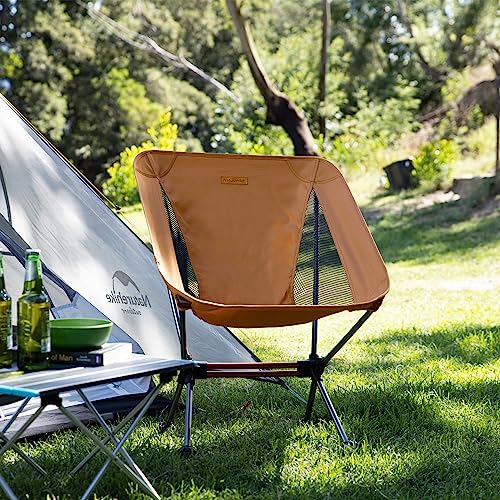 Naturehike YL08 Camping Chair, 1.93LBS Ultralight Portable Backpacking Chair with Storage Bag and Detachable Beach Feet, Compact Beach Chair for Camping Backpacking Hiking Fishing Picnic