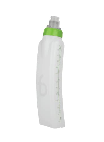 FlipBelt Arc Water Bottle Running Belt, Curved Hydration Running Bottle, 6 Fl. Oz., Green