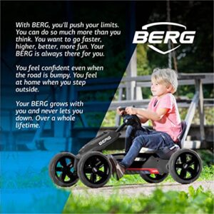 Berg Reppy Rebel Kids Go Kart - Pedal Go Kart for Boys & Girls - Kid's Pedal Vehicles with Soundbox & Adjustable Seat - Pedals Cars for Kids - Black Ride-On Children's Go Cart for Ages 2.5-6 Years