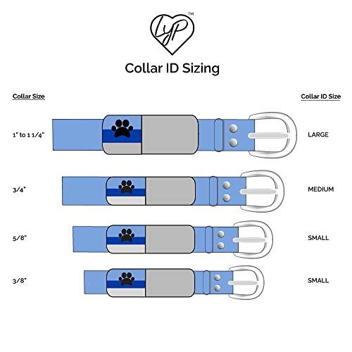 LYP Soundless Slide-On Collar Dog ID Tag - Designer Deep Engraved Silicone – Engraving Will Last - Pet ID Tags, Dog Tags, Cat Tags (Paw - Hot Pink, Medium)