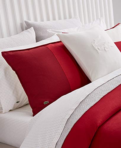 Lacoste Cliff Duvet Set, Full/Queen, Red