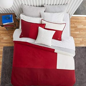 Lacoste Cliff Duvet Set, Full/Queen, Red