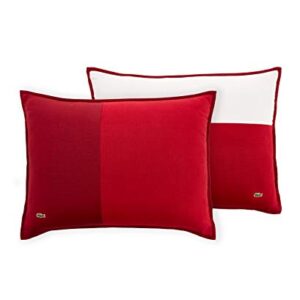 Lacoste Cliff Duvet Set, Full/Queen, Red