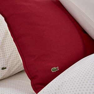 Lacoste Cliff Duvet Set, Full/Queen, Red