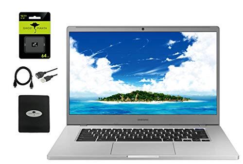 SAMSUNG Chromebook 4+ 15.6 FHD Laptop for Business and Student, Intel Celeron N4000, 4GB RAM, 32GB eMMC Gigabit, Wi-Fi, up to 10.5 Hours Battery Life, Chrome OS w/64GB Micro SD Card, GM Accessories