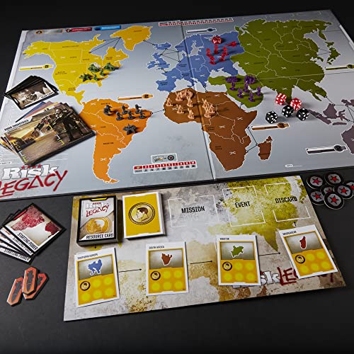 Hasbro Gaming Avalon Hill Risk Legacy Strategy Tabletop Game, Immersive Narrative Game, Miniature Board Game for Ages 13 and Up, for 3-5 Players