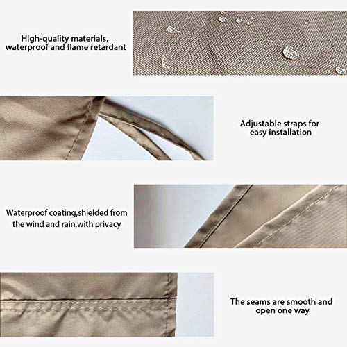 CoastShade Gazebo Replacement Curtain for 8x8 or 10x10 or 10x12 Summer Outdoor Gazebo,6.7FT Height,Only 1 Panel Sidewall,Autumn Gazebo Sidewall，Beige