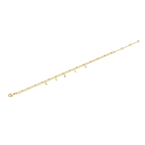 PAVOI 14K Gold Plated Bracelets for Women | Yellow Cute Gold Jewelry | Polished Gold Plated | 2x3mm Cubic Zirconia | Yellow Gold