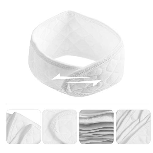 HEALLILY Cotton Umbilical Protective Bands Baby Navel Belts Infant Belly Bands 10Pcs (White)