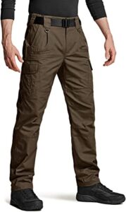 cqr men's tactical pants, water resistant ripstop cargo pants, lightweight edc work hiking pants, outdoor apparel, duratex ripstop tundra, 38w x 32l