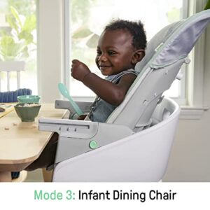 Ingenuity Beanstalk Baby to Big Kid 6-in-1 High Chair Converts from Soothing Infant Seat to Dining Booster Seat and more, Newborn to 5 Yrs - Ray