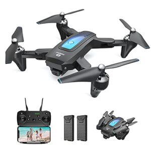 deerc drone with camera for adults and kids 2k hd fpv live video, rc quadcopter helicopter with waypoints, altitude hold, one key start, headless mode, 3d flip, long flight