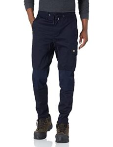 caterpillar men's slim fit work cargo pant, navy, 34/30