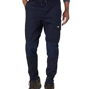 Caterpillar Men's Slim Fit Work Cargo Pant, Navy, 34/30