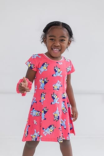 Bluey Toddler Girls Skater Dress Pink 4T