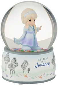 precious moments 203162 disney frozen 2 believe in the journey elsa resin/glass musical snow globe