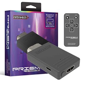 retro-bit prism hdmi adapter for gamecube - av to hdmi converter/upscaler for 1080p support