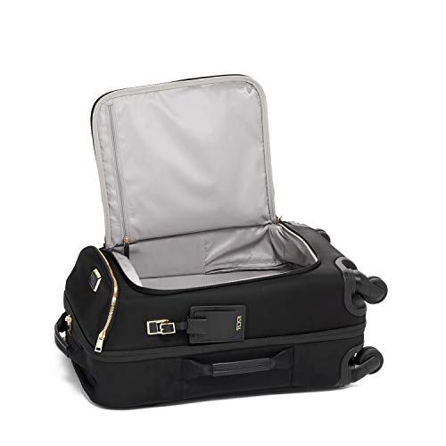 TUMI Voyageur Leger International Carry-On - Luggage with Wheels - Suitcase for Women & Men - Black & Gold Hardware