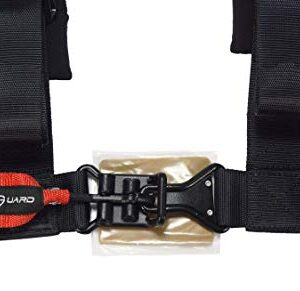 PROGUARD Black 4 Point Harness 2" Straps for Off Road Vehicle, ATV, UTV, Go Kart, Buggy, Side by Side, & Rock Bouncer (Two Pack)