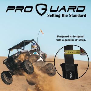 PROGUARD Black 4 Point Harness 2" Straps for Off Road Vehicle, ATV, UTV, Go Kart, Buggy, Side by Side, & Rock Bouncer (Two Pack)