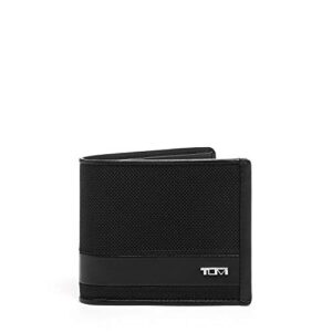 tumi - alpha global center flip passcase wallet for men - black