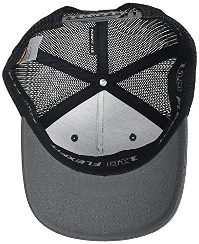 Caterpillar Men's Patch Flat Bill Cap, Charcoal Heather, One Size