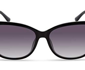 GUESS Women's Stud Acccent Square Sunglasses, Shiny Black, 56mm