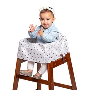 j.l. childress healthy habits by disposable restaurant high chair cover individually wrapped for travel convenience, stars/hearts/arrows