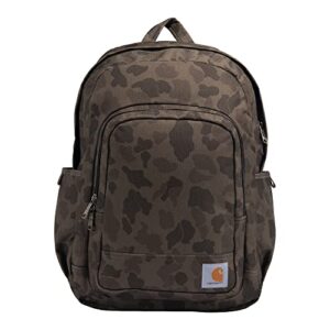 carhartt 25l classic backpack, durable water-resistant pack with laptop sleeve, duck camo, one size