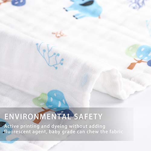 FOOK FISH Muslin Baby Burp Cloths 6 Pack Premium Cotton Burping Rags for Newborn Ultra Soft and Absorbent Unisex Spit Up Rags for Boys and Girls Perfect Baby Registry Gift 20'' X 10''