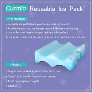 CURMIO Bottle Ice Pack for Breastmilk Storage Bag, Reusable Ice Pack for Breastfeeding Working Moms (Fits for 9 Oz Bottles)