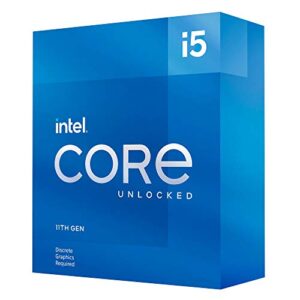 intel® core™ i5-11600kf desktop processor 6 cores up to 4.9 ghz unlocked lga1200 (intel® 500 series & select 400 series chipset) 125w