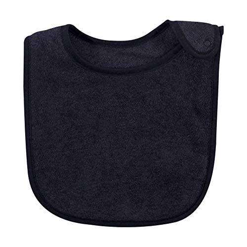 Hudson Baby Unisex Baby Rayon from Bamboo Terry Bibs, Black White, One Size