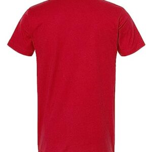 Tultex 202 - Unisex Fine Jersey Tee Red (Red, Medium)