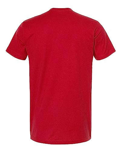 Tultex 202 - Unisex Fine Jersey Tee Red (Red, Medium)