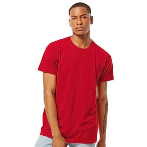 tultex 202 - unisex fine jersey tee red (red, medium)