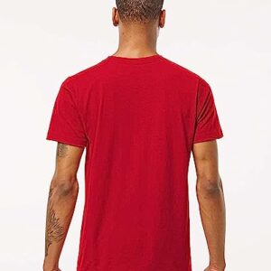 Tultex 202 - Unisex Fine Jersey Tee Red (Red, Medium)