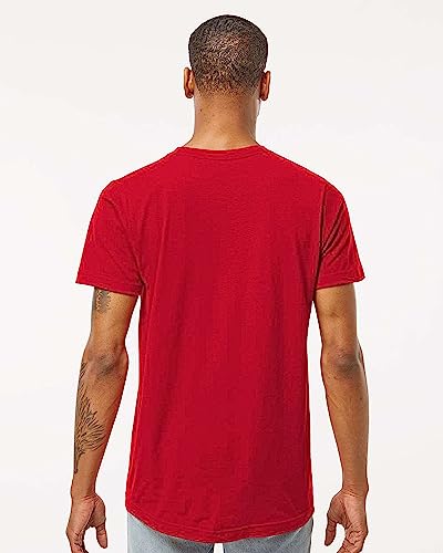 Tultex 202 - Unisex Fine Jersey Tee Red (Red, Medium)