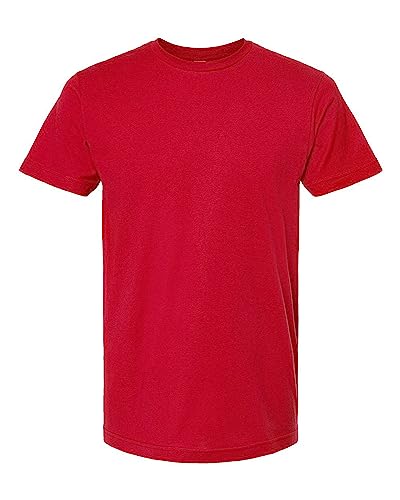 Tultex 202 - Unisex Fine Jersey Tee Red (Red, Medium)