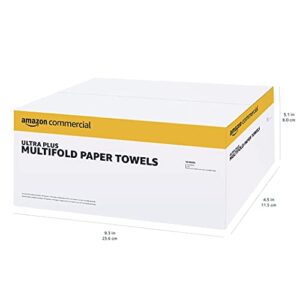 AmazonCommercial 2-Ply Multifold Paper Towels, Compatible With Universal Dispenser, 2800 Count, 16 Pack of 175, White