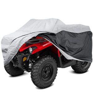 Softclub ATV Cover All Weather Outdoor Protection, Heavy Duty 420D Waterproof Oxford Fabric, Quad Bike ATV Cover, XXXL 101inchs Universal Fit, 4 Wheeler Cover fit Polaris Suzuki Arctic Cat