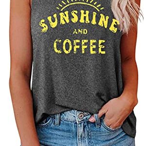 High Neck Tank Tops for Women Workout Shirts Sleeveless Summer Tops Loose Fit (X-Large, S-Gray)