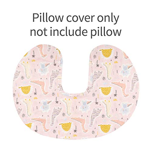 babygoal Nursing Pillow Covers Slipcovers for Breastfeeding Moms,Organic Woven Cotton,20x16x5.5in Maternity Breastfeeding Newborn Infant Feeding Cushion Cover,2 Pack 2CUPW13-B