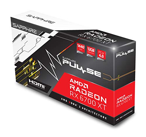 Sapphire 11306-02-20G Pulse AMD Radeon RX 6700 XT Gaming Graphics Card with 12GB GDDR6, AMD RDNA 2